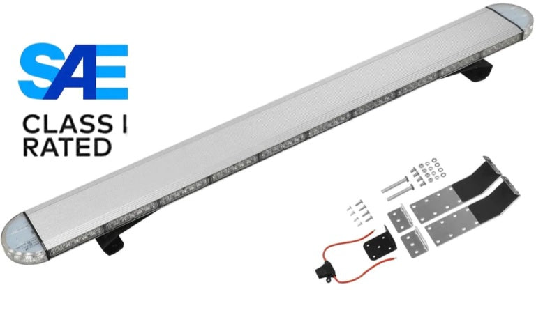 57" LED Rooftop Warning Emergency Light Bar With Spot Lights ...